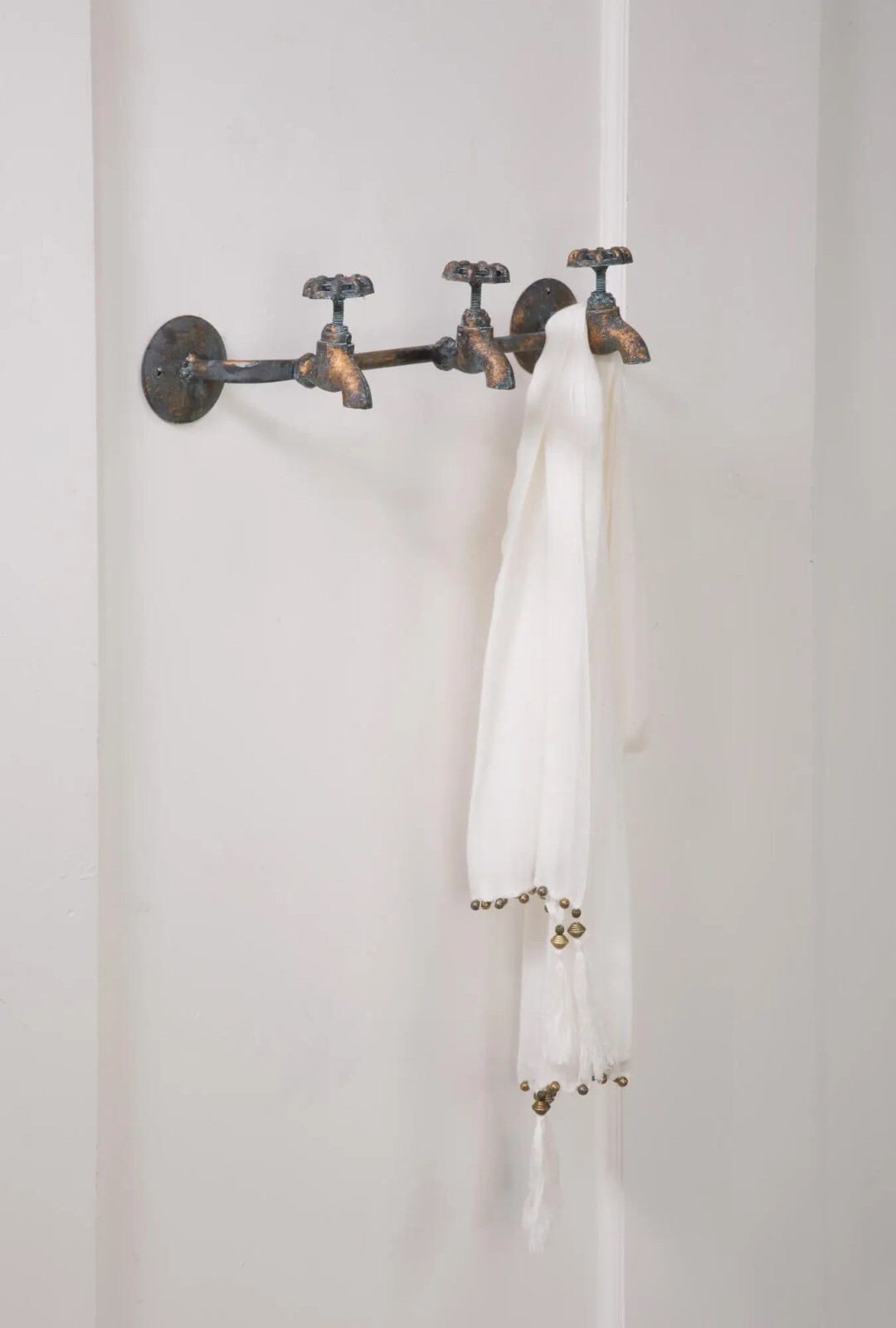 3 Knobs Water Spigot Wall Hook Iron Coat Rack Towel Hanger Vintage ...