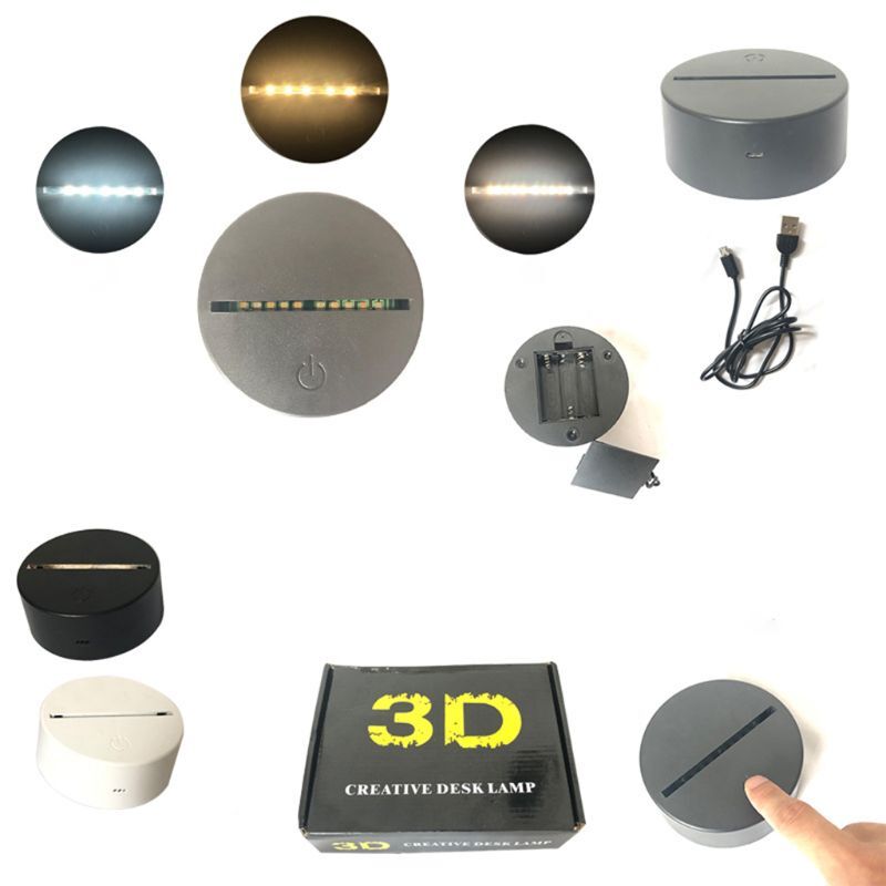 for Creative 3D Acrylic Night Light EID LED Table Desk Lamp Deco | eBay