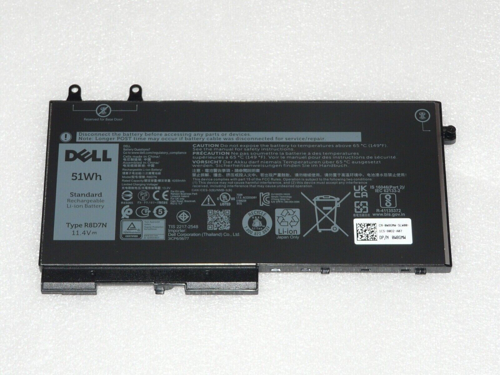 R8D7N Battery for Dell Precision 3540 3550 Latitude 5400 5500 5511 ...