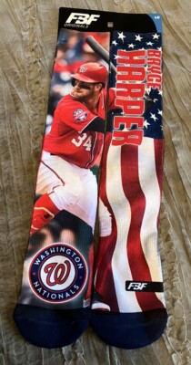 BRYCE HARPER Washington NATIONALS Baseball FBF Socks MLB Adult LARGE ...