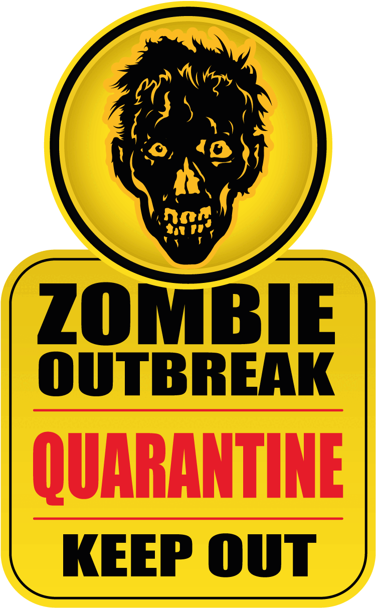 Zombie Outbreak Quarantine Keep Out Badge Car Bumper Sticker Decal | eBay