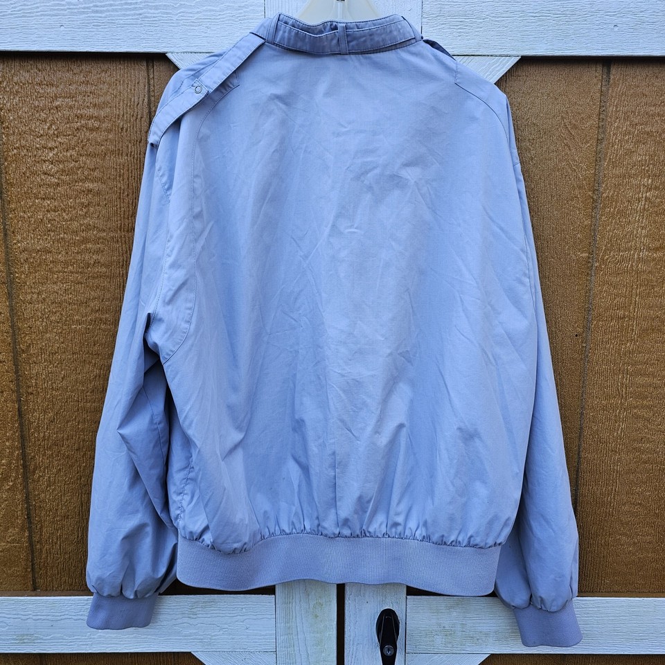 Vintage Members Only Jacket Men's XL Grey Lightweight Jacket Full Zip ...