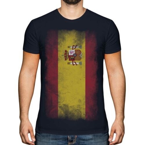 SPAIN FADED FLAG MENS T-SHIRT TEE TOP ESPAÑA ESPAINIA ESPANYA SPANISH ...