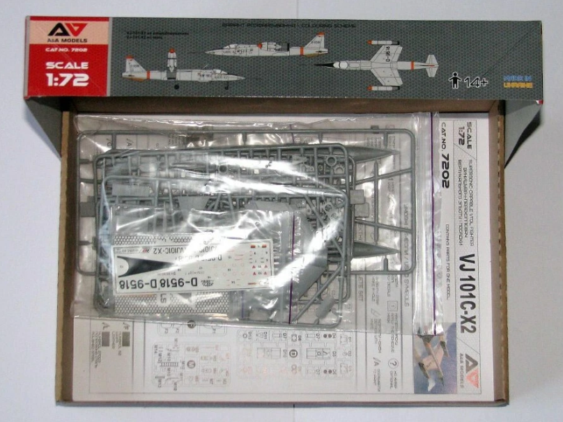 A&A Models 1/72 VJ101C-X1 + X2 Supersonic VTOL Jet Fighters Kit Bundle ...