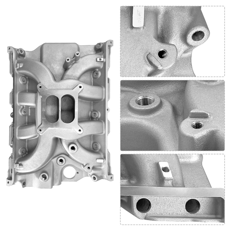 Satin Aluminum Dual Plane Intake Manifold For Ford FE 360 390 406 410 ...