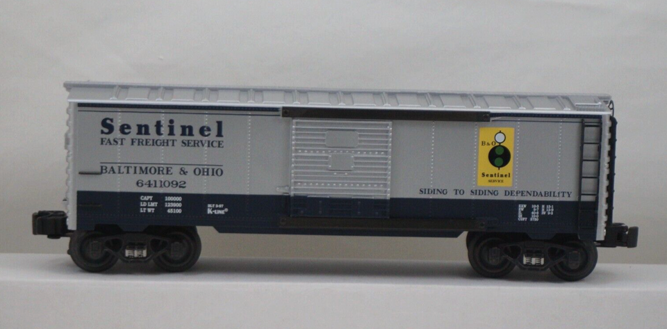 K-Line B&O SENTINEL (Classic) O Scale Box Car - K641-1092 | eBay