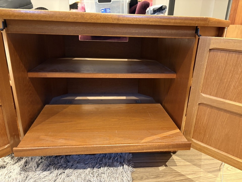Parker knoll Mid Century Teak Corner TV Unit Nathan Furniture Media ...