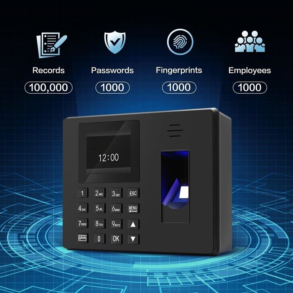 Fingerprint Clock Finger Scanning and PIN Punch in No Monthly Fee ...