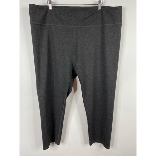 Fabletics Leggings Womens Size 3X Gray High Rise Heathered Cropped Pull ...