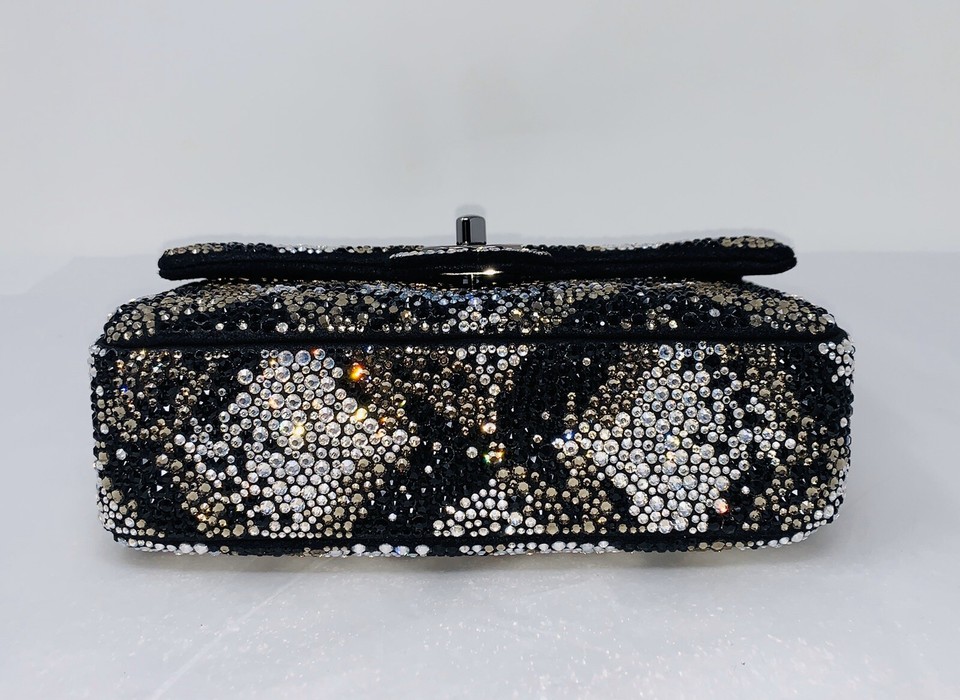 CHANEL Bag Strass Suede Mini Flap Swarovski Crystals Limited Ed Classic ...