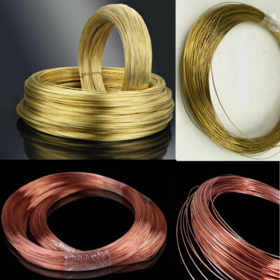 Pure Brass Wire Cu Copper Wire 0.3/0.5mm - 3mm Uncoated Cable Guage 1 3 ...