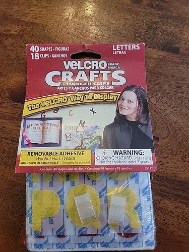 Velcro Brand Crafts~Letter Display Shapes 40 shapes 18 Clips NEW ...
