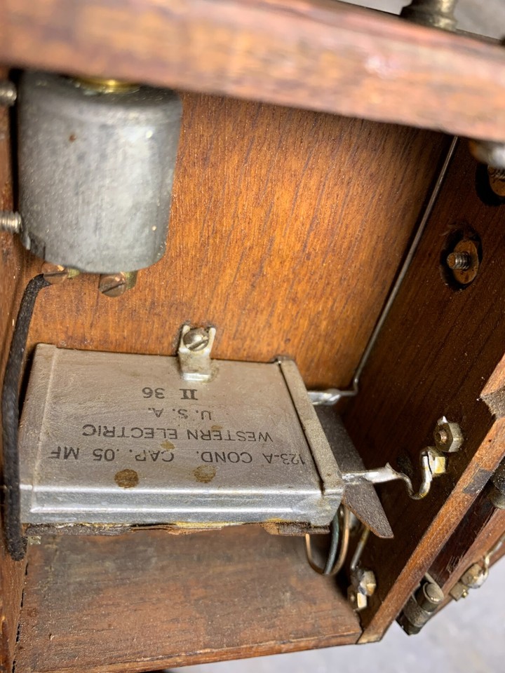 Rare Antique Oak Wood Wooden Western Electric Telephone Phone Line ...