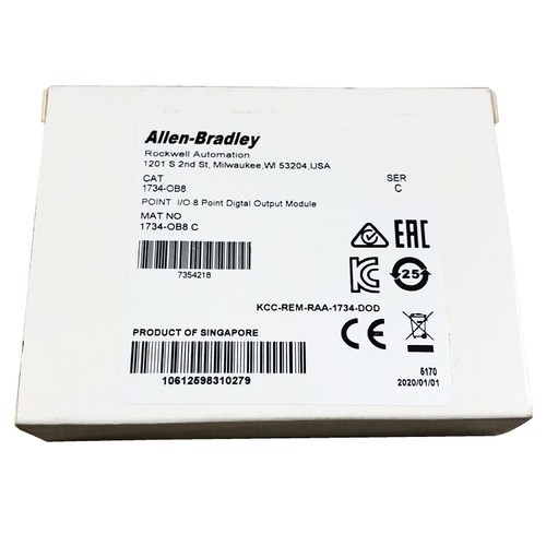 New Factory Sealed AB 1734-OB8 POINT I/O 8 Point Digital Output Module ...
