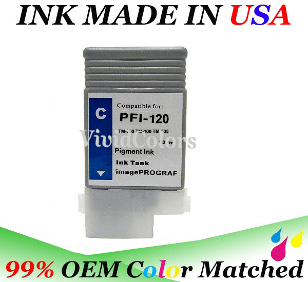 VC PFI-120 PFI120 Ink For Canon ImagePROGRAF TM200 TM300 TM305 GP-200 ...