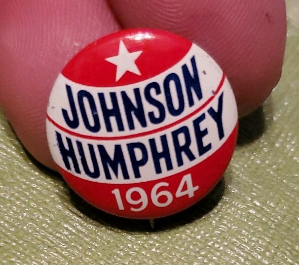 42M Vtg Johnson Humphrey 1964 1960s Pin Back Pin Button | eBay