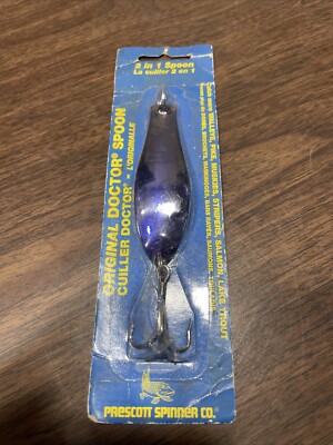 VINTAGE THE ORIGINAL DOCTOR SPOON BY PRESCOTT SPINNER COMPANY Coho Blue ...