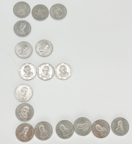 1968 Shell Oil Gas Famous Americans Aluminum Token Coin GAME Giveaway ...