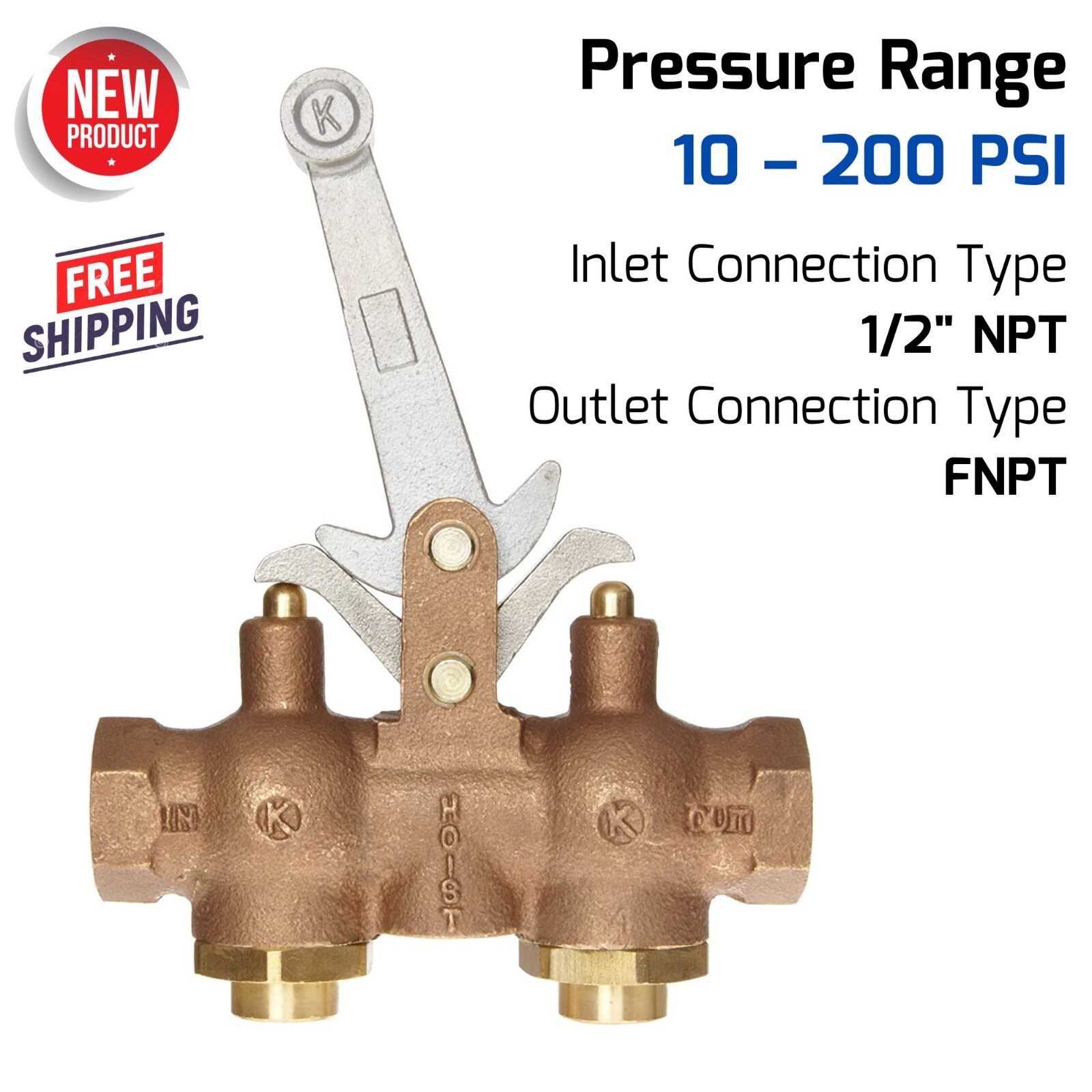 Hoist Control Valve Pull Lever 1/2" NPT Female for Lifting Air/ Oil ...