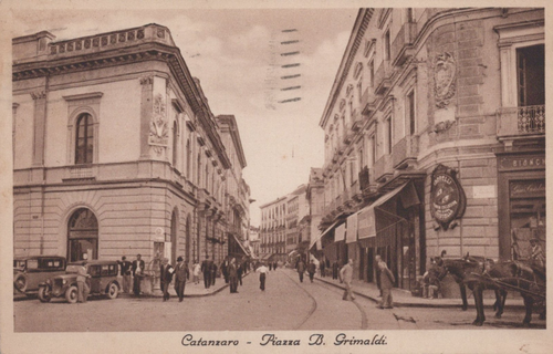 CARTOLINA CATANZARO CALABRIA PIAZZA B. GRIMALDI STORIA MEMORIA ...