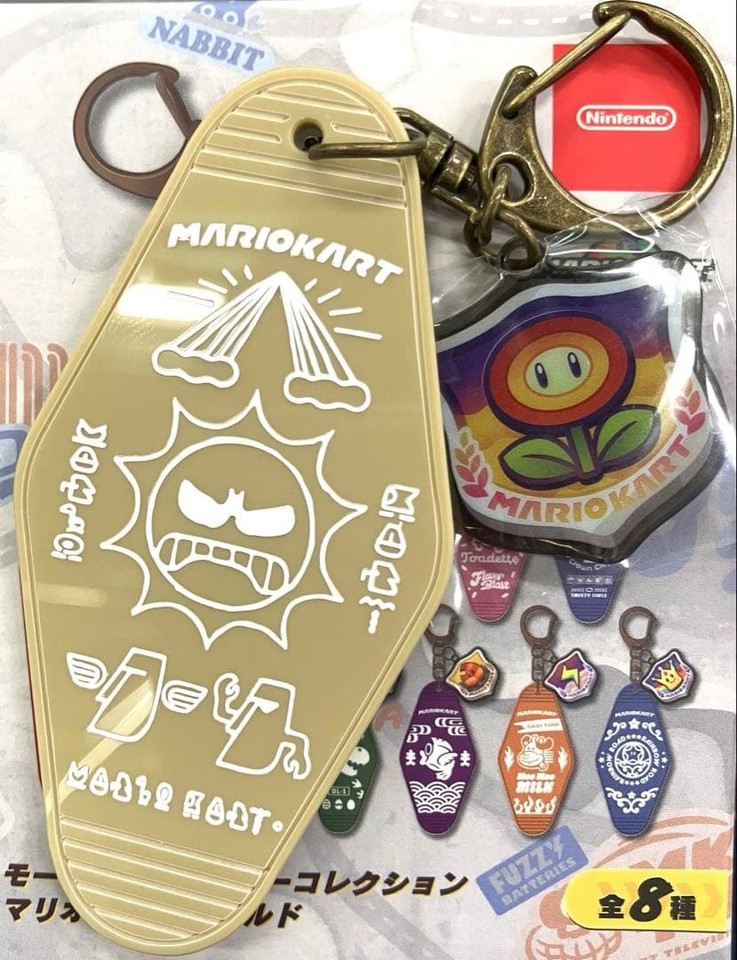 Mario Kart World Keychain Flower Cup with Kinopico Sticker Limited ...