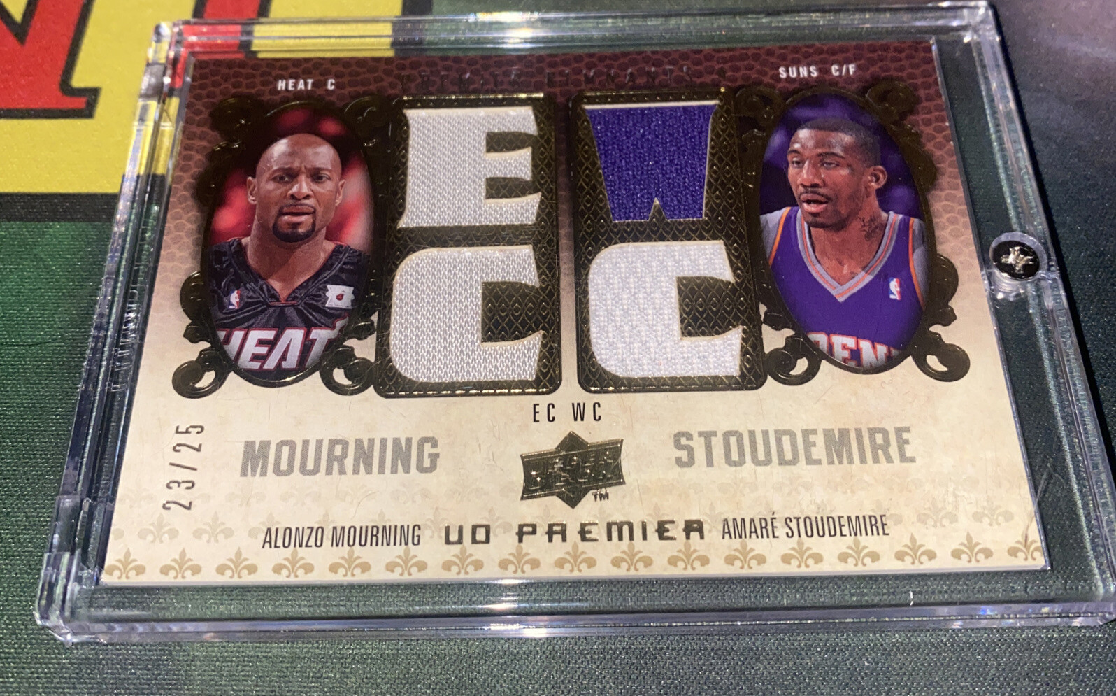 Upper Deck Premier Remnants Amare Stoudamire and Zo Mourning Dual Relic ...