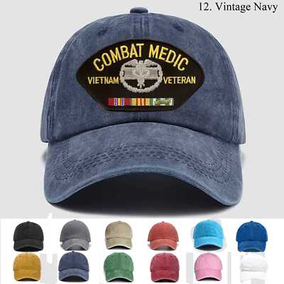 Embroidered Hat Combat Medic Vietnam, Veteran Cap, Trucker Hat ...
