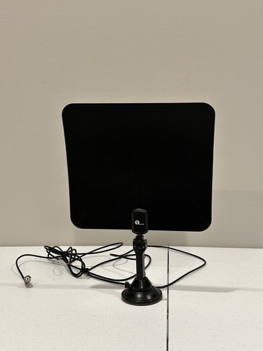 1byone 25 Miles Super Thin HDTV Antenna with Suction Cup Stand and 10 ...
