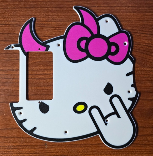 Fender Squire Hello Kitty Replacement Pickguard - HEAVY METAL Version ...