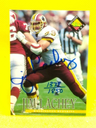 Jim Lachey 1994 Pro Line Live AUTOGRAPH Washington Redskins Ohio State ...