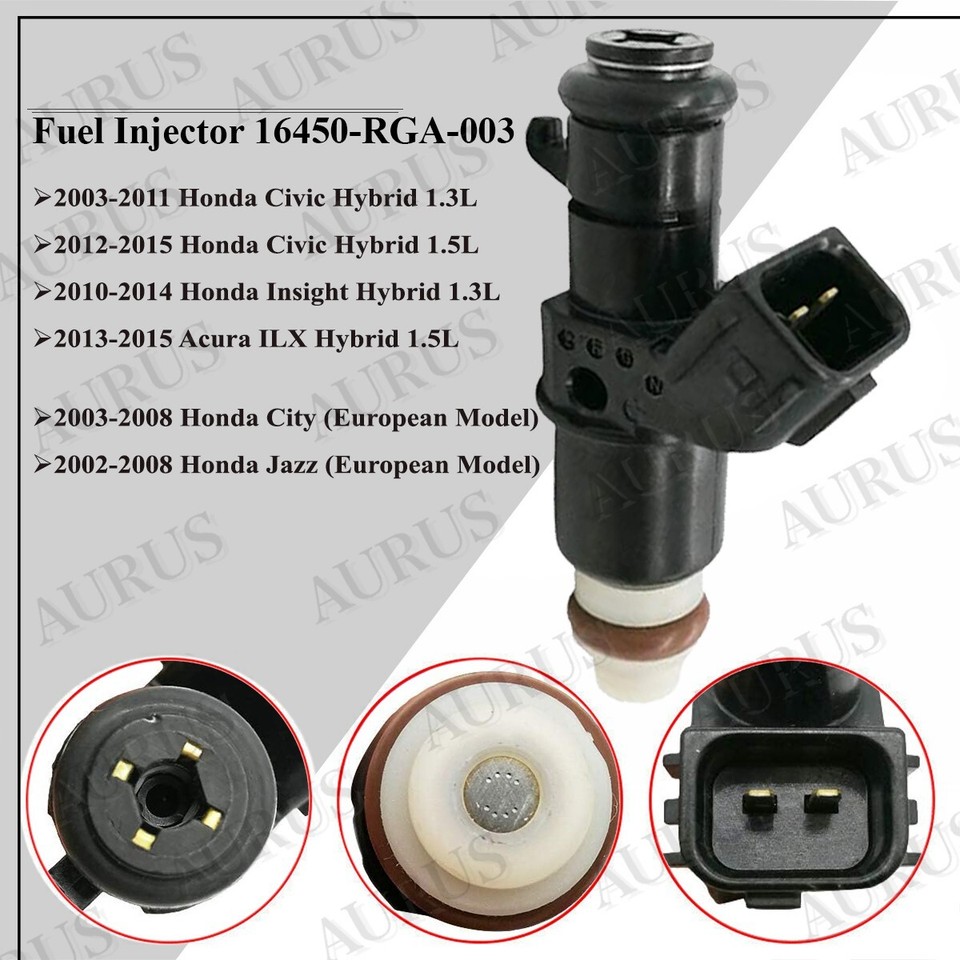 x1 OEM KEIHIN Fuel Injector for 2003-2011 Honda Civic Hybrid 1.3L 16450 ...