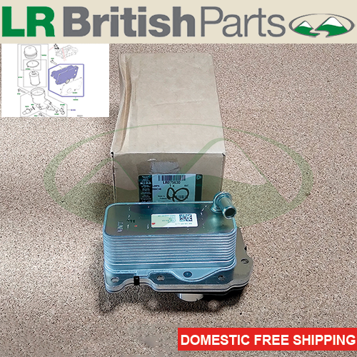 GENUINE LAND ROVER ENGINE OIL COOLER RANGE ROVER DEFENDER SPORT EVOQUE ...