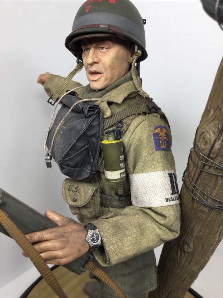1/6 CUSTOM WW2 US 7TH NAVAL BEACH BTN. BEACHMASTER OMAHA BEACH DIORAMA ...