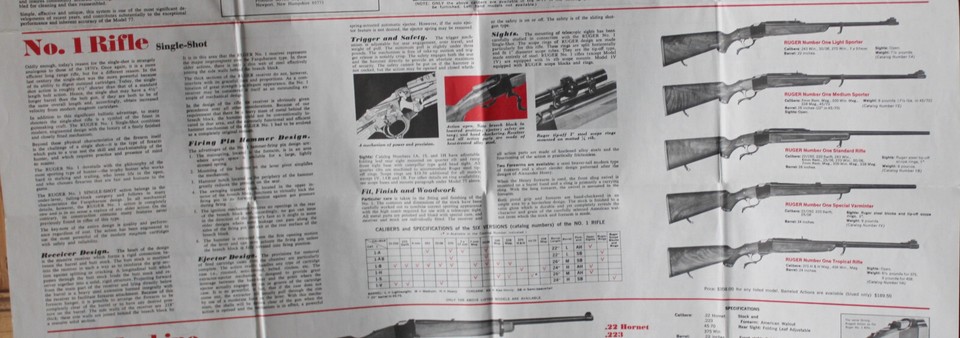 Ruger 1979 Fold-Out Catalog/Poster & 1980 Ruger Dealer Price Lists | eBay