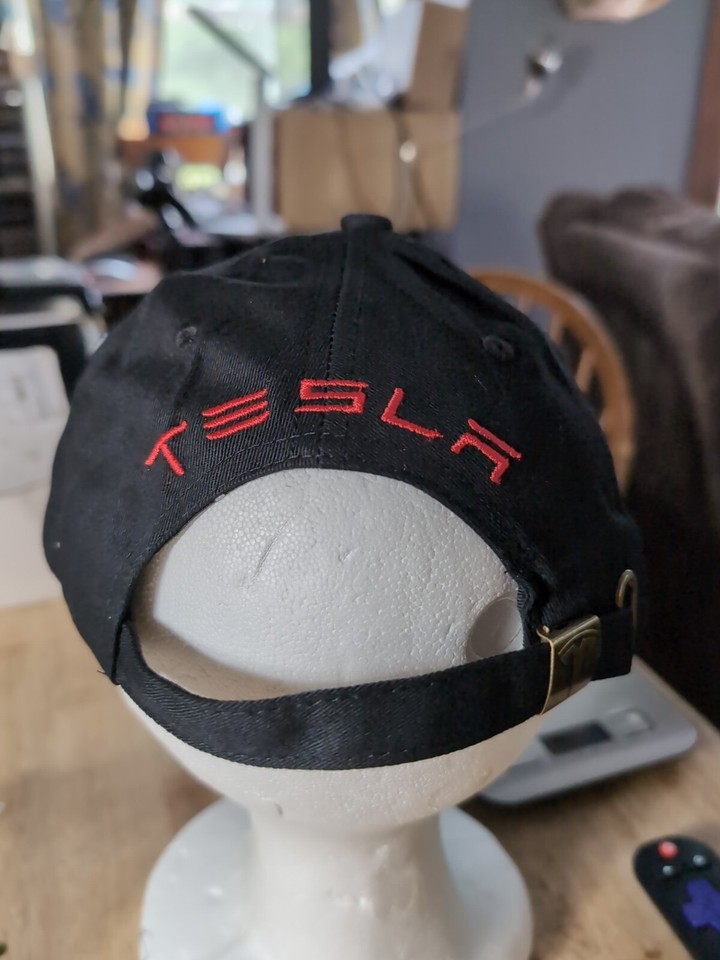 Tesla Logo Cap Emblem Motors T Embroidered Adjustable Hat Model S Elon ...