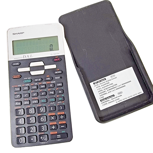 Sharp EL-531TH Advanced DAL Scientific Calculator With Cover Preowned ...