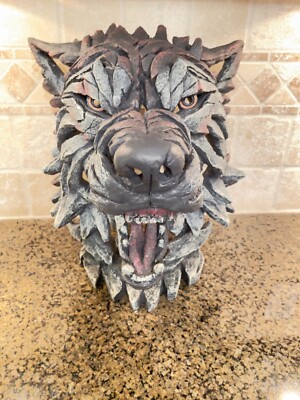 EDGE SCULPTURE WOLF BUST 6005331 JDL | eBay