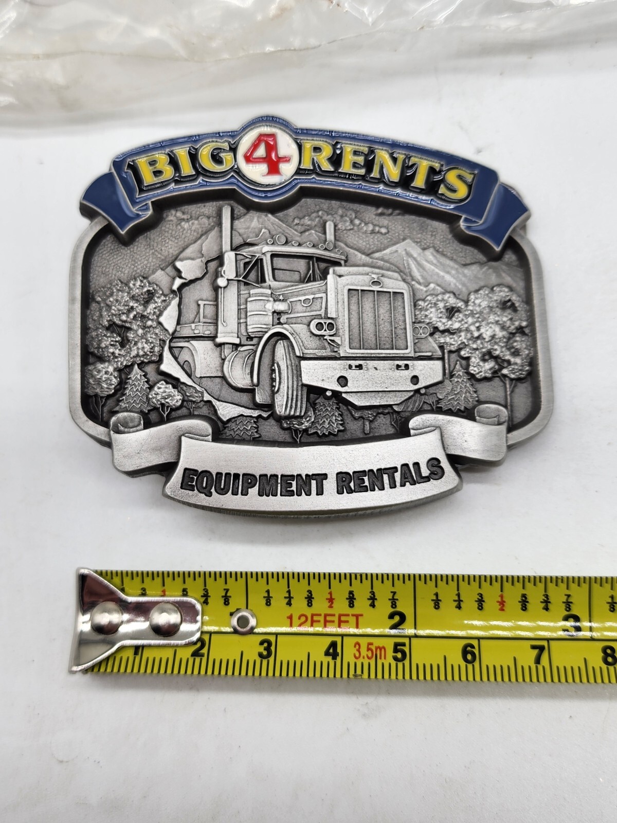 Vintage Pewter Big 4 Rents Car Party Rental Belt Buck… - Gem