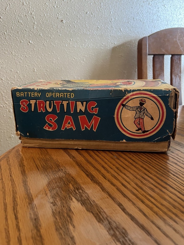 1950’s Strutting Sam Tin Battery Operated Toy Made In Japan. Working W ...