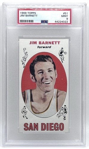 1969 Topps #51 Jim Barnett Rookie Card PSA 9 MINT | eBay