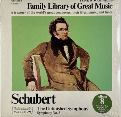 1966 RCA Family Library Of Great Music Album 8 Schubert Vinyl LP Mint ...