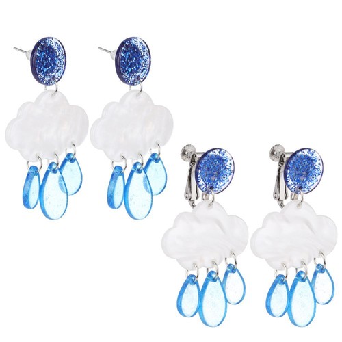 Jewelry Creative Drop Dangle Earring Raindrop Acrylic Cloud Earrings Short | eBay