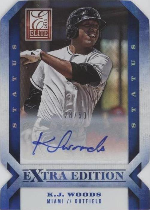 2013 Panini Elite Extra Edition - K.J. Woods #36 Status Blue Die-Cut Signatures /50 (AU, RC) for ...