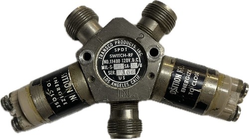 Transco Y Relay 11400 SPDT RF Type N Coax Antenna Switch 120VDC | eBay