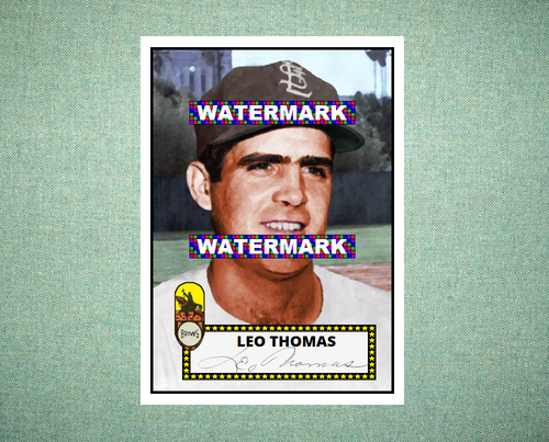 Leo Thomas St Louis Browns 1952 Style Custom Baseball Art Card | eBay