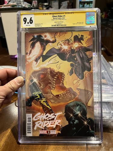 Ghost Rider 1 CGC 9.6 1ST PRINT 1:100 KUBERT HIDDEN GEM VARIANT COVER ...