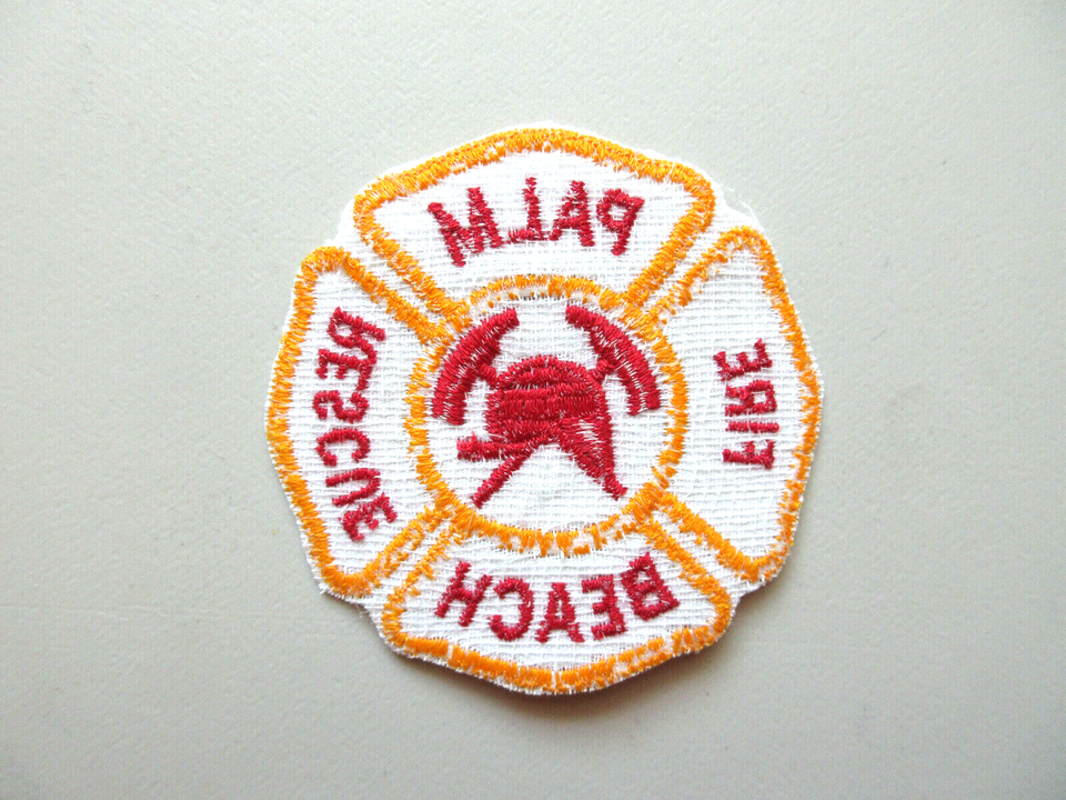 🔥PALM BEACH FLORIDA FIRE & RESCUE UNIFORM JACKET VEST COLLECTIBLE PATCH ...