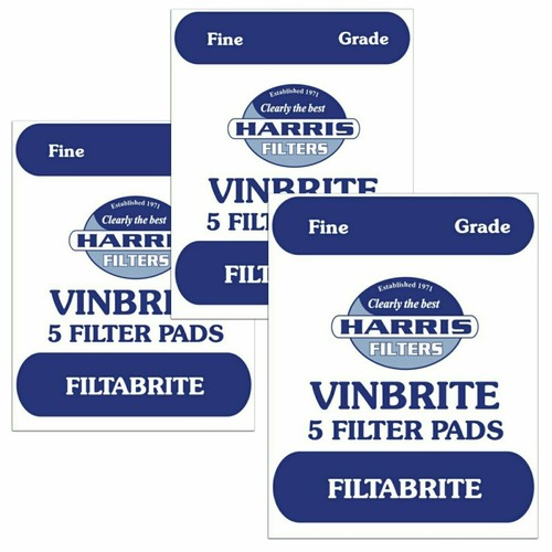 3x Harris FiltaBrite Filter Pads 5-pack Use with Harris Vinbrite MK3 ...