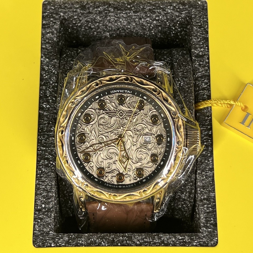 Invicta 20547 Men’s Gold Tone Quartz Swiss Made Watch NEW | eBay