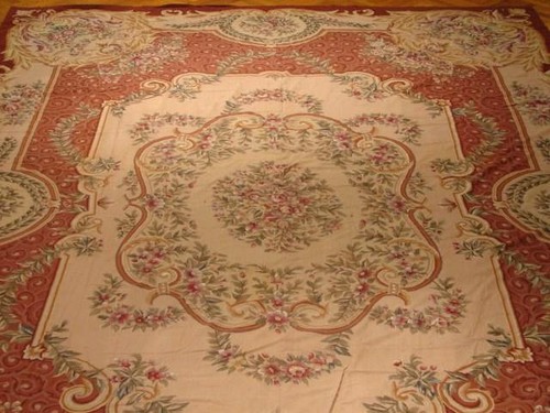 12' x 18' Needlepoint wool Handmade Petit Point Fine Aubusson Style rug ...